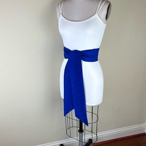 Wide Textured Electric Blue Sash Belt, Blue Dupioni Sash, Cobalt Blue ...