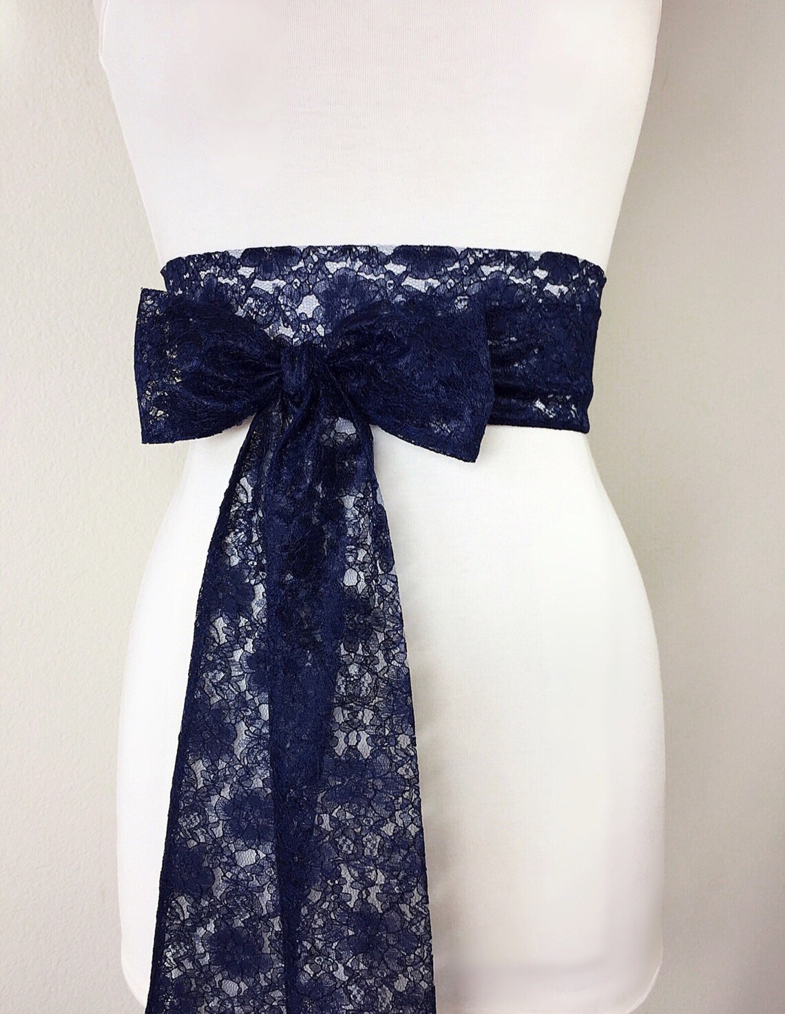 Navy Lace Sash Navy Blue Lace Sash Extra Long Wedding Dress - Etsy