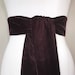Dark Chocolate Brown Velvet Sash, Chocolate Velvet Sash, Brown Sash ...