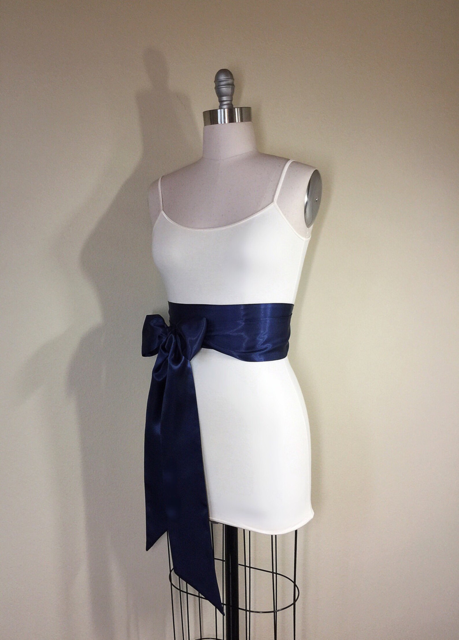 Navy Blue Sash Navy Satin Sash Extra Long Navy Sash - Etsy