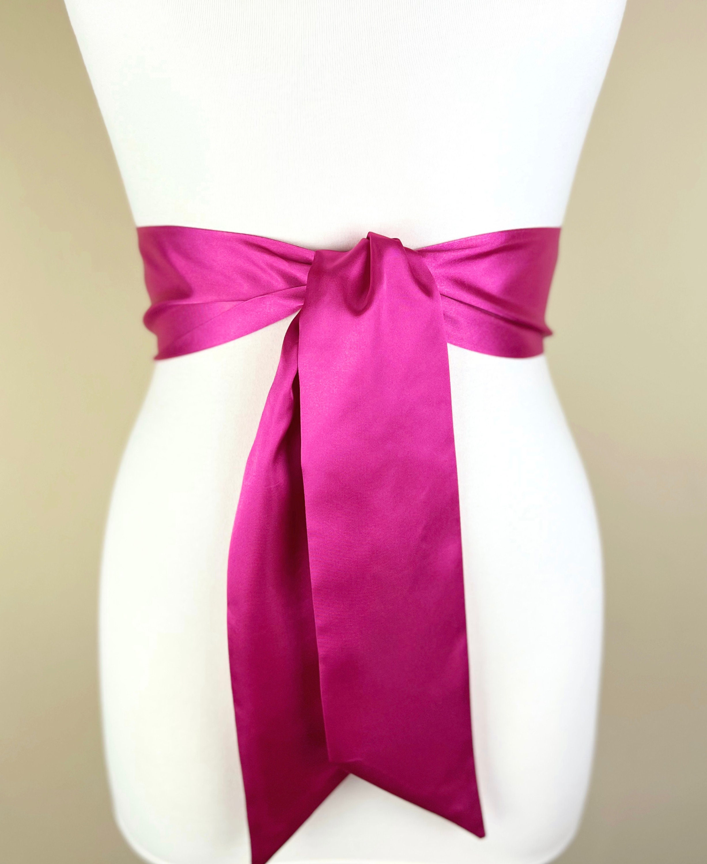 Pink satin sash store