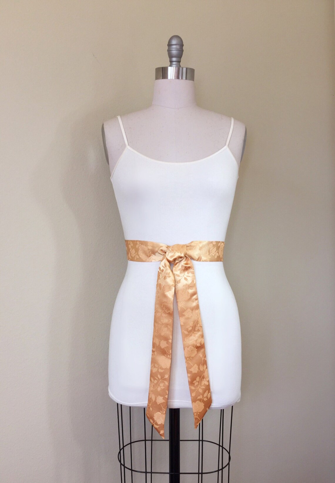 Dark Gold Satin Sash in Rose Jacquard Gold Rose Sash Brocade - Etsy