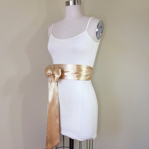 Pale Gold Sash Gold Satin Sash Light Gold Wedding Dress Sash - Etsy