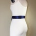 Narrow Navy Sash Navy Satin Sash Navy Blue Sash Navy Sash - Etsy