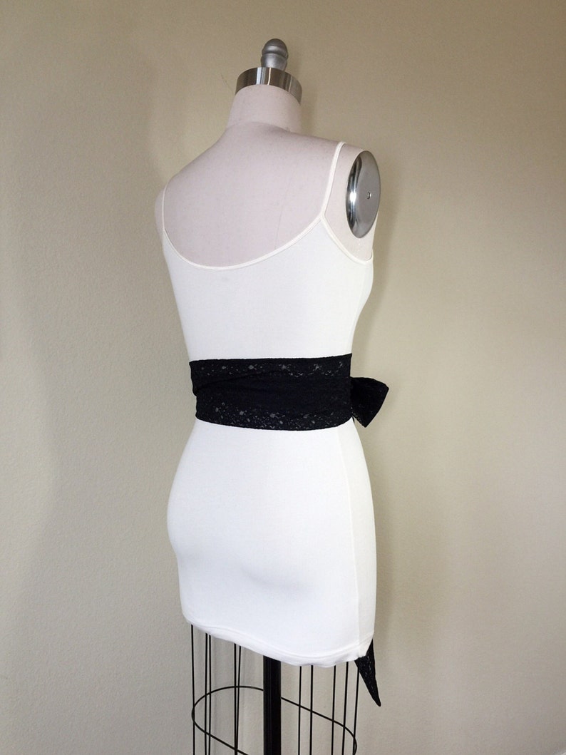 Black Lace Sash Extra Long Lace Sash Black Wedding Dress - Etsy