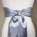 Bright Silver Satin Sash Silver Sash Belt Wide Silver - Etsy