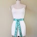 Aqua Floral Sash in Asian Brocade, Floral Sash in Aqua & Gold, Chinese ...