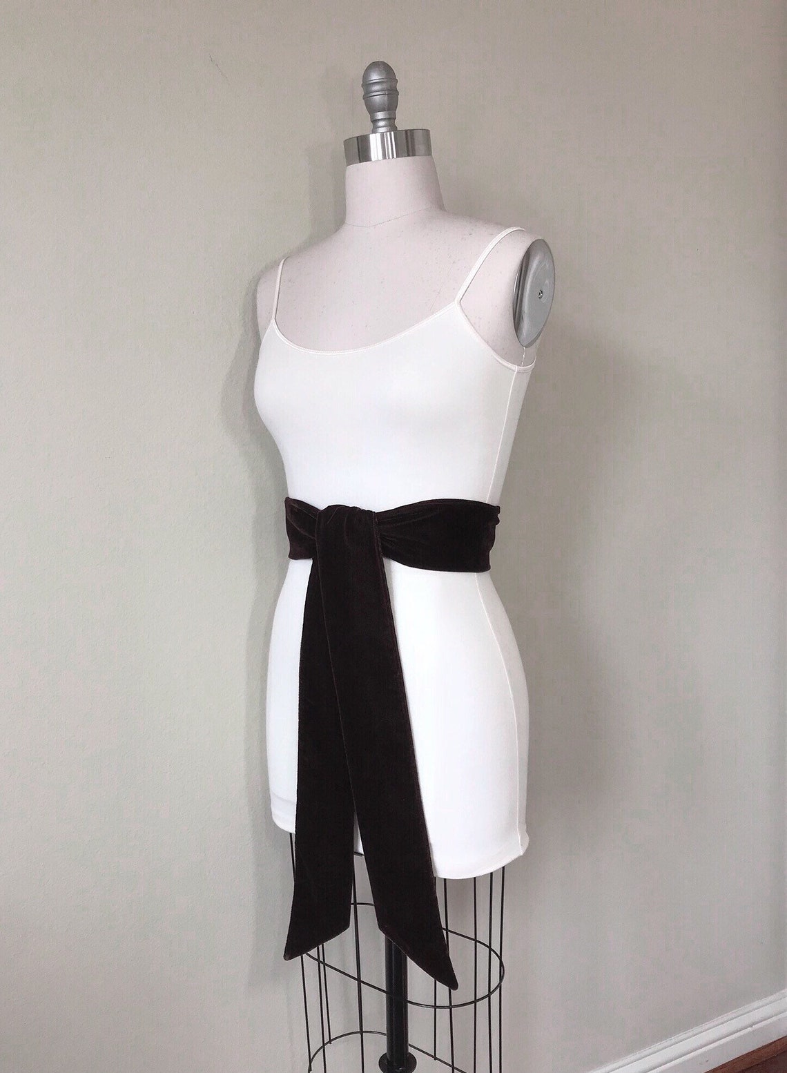 Dark Chocolate Brown Velvet Sash Chocolate Velvet Sash Brown | Etsy