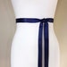 Extra Narrow Navy Sash Navy Satin Sash Belt Skinny Sash - Etsy