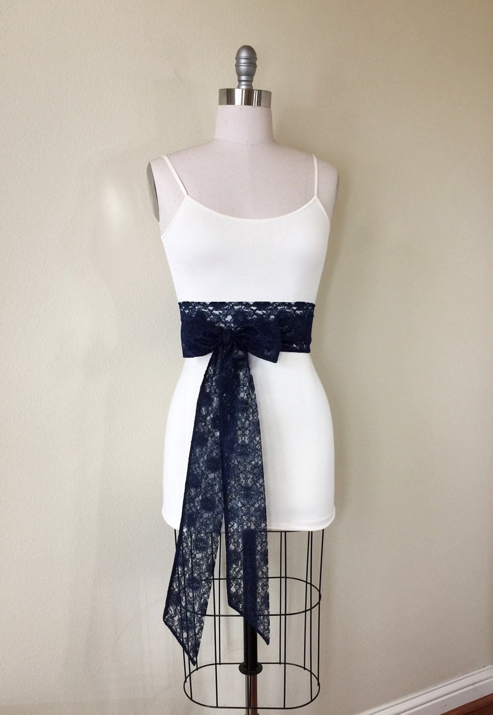 Navy Lace Sash Navy Blue Lace Sash Extra Long Wedding Dress - Etsy