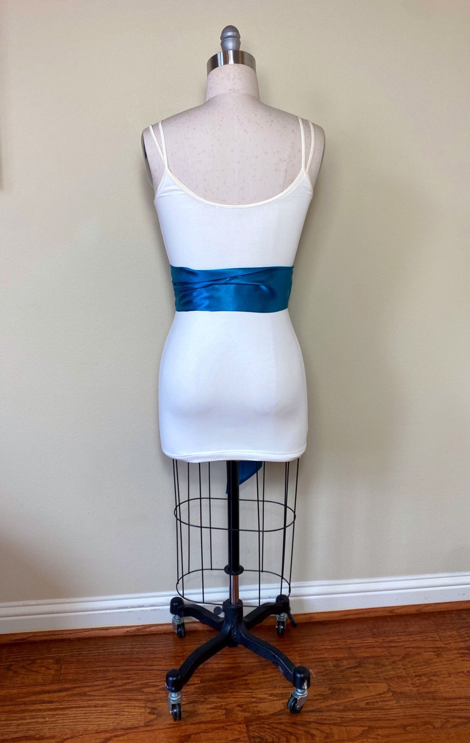 Peacock Blue Sash Deep Blue Satin Sash Extra Long Sash Belt - Etsy