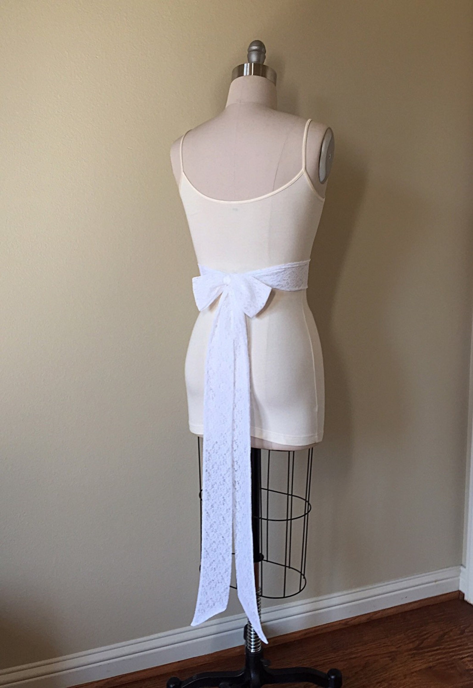 Extra Long Lace Sash White Lace Sash Wedding Dress Sash | Etsy