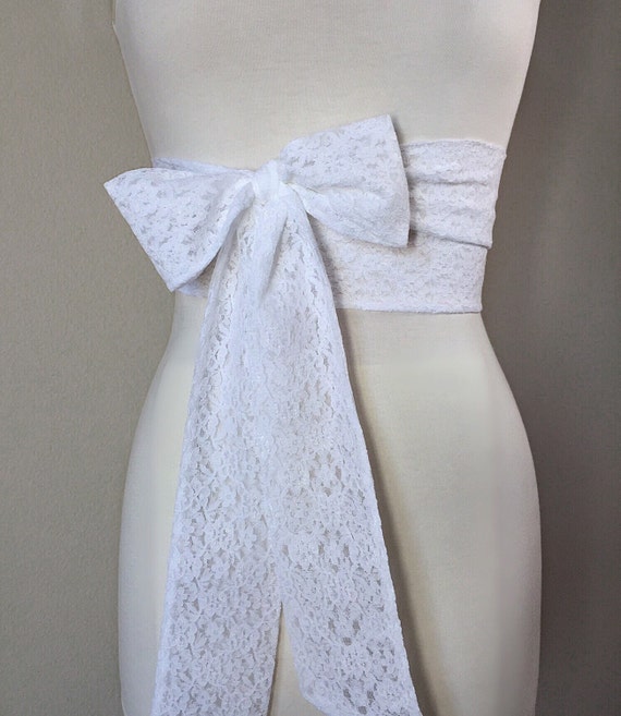 Extra Long Lace Sash White Lace Sash Wedding Dress Sash | Etsy