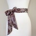 Asian Brocade Sash in Brown, Rose Gold & Silver, Paisley and Floral ...