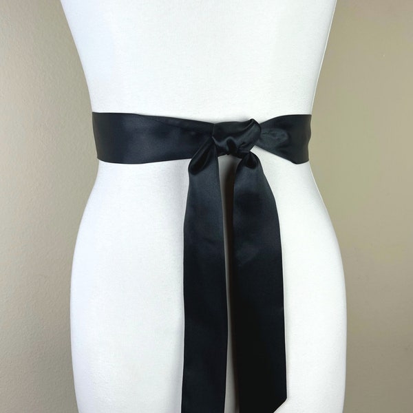 Black Bridal Sash - Etsy