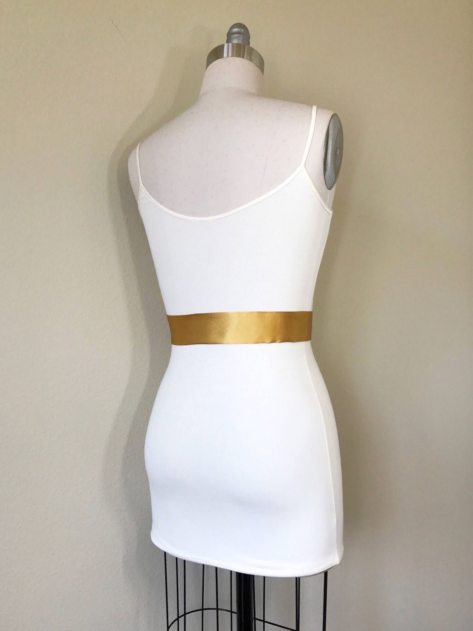 Narrow Antique Gold Satin Sash Dark Gold Sash Belt Gold | Etsy