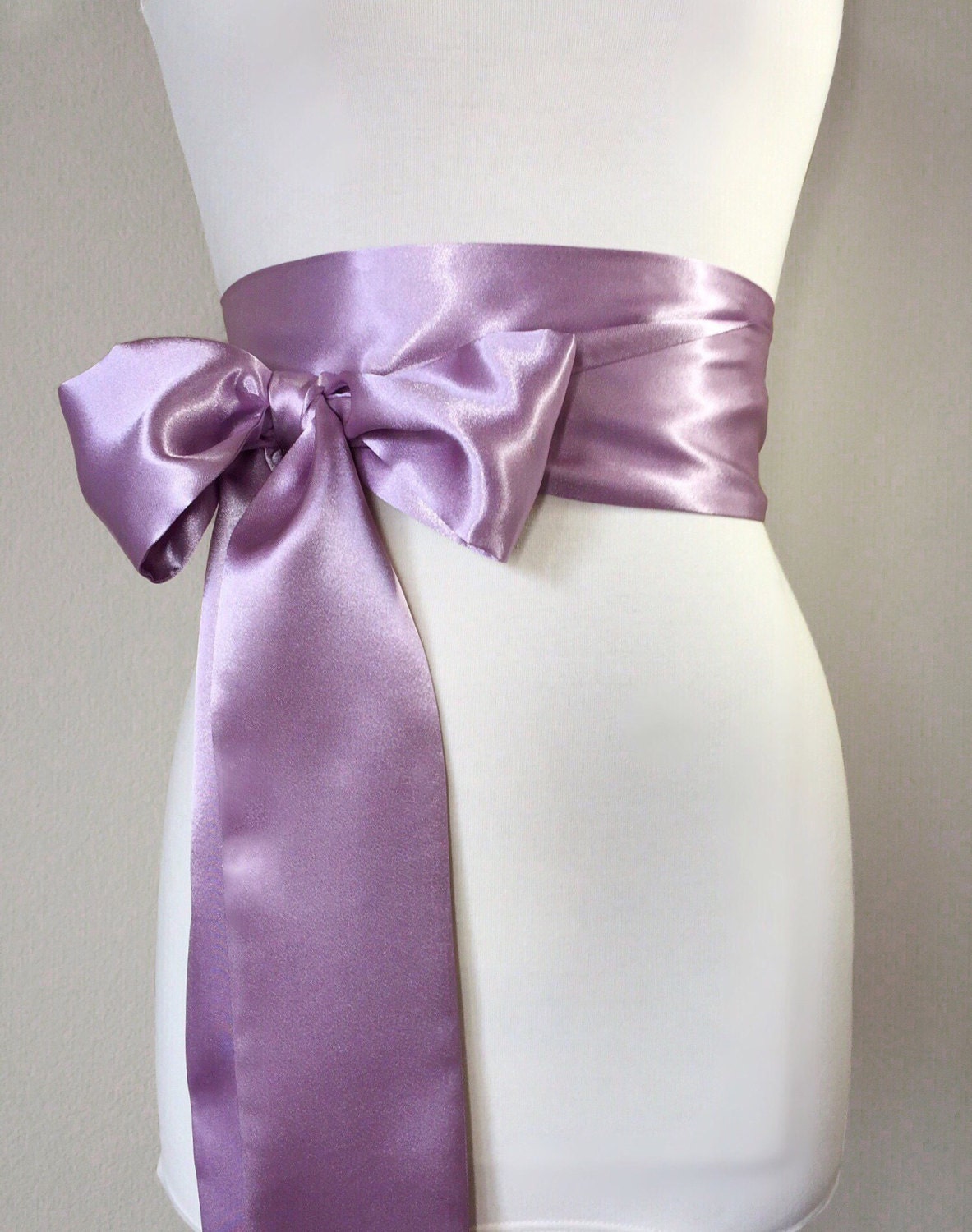 Lilac Sash Lilac Satin Sash Dusty Lavender Sash Bridesmaid | Etsy