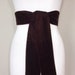 Dark Chocolate Brown Velvet Sash, Chocolate Velvet Sash, Brown Sash ...