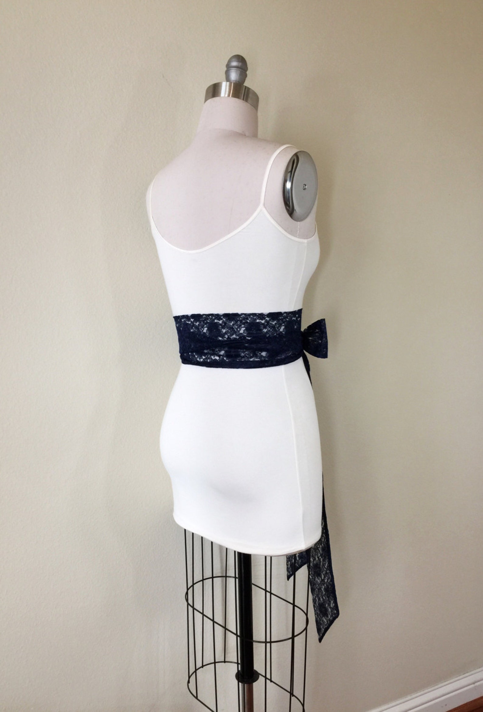 Navy Lace Sash Navy Blue Lace Sash Extra Long Wedding Dress - Etsy