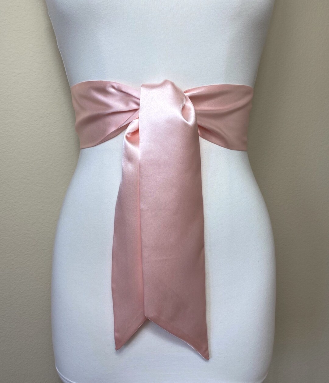 Deep Blush Satin Sash, Dark Blush Sash Belt, Wide Blush Pink Sash ...