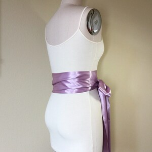 Lilac Sash Lilac Satin Sash Dusty Lavender Sash Bridesmaid - Etsy