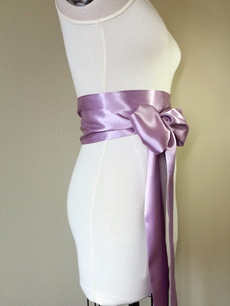 Lilac Sash Lilac Satin Sash Dusty Lavender Sash Bridesmaid | Etsy