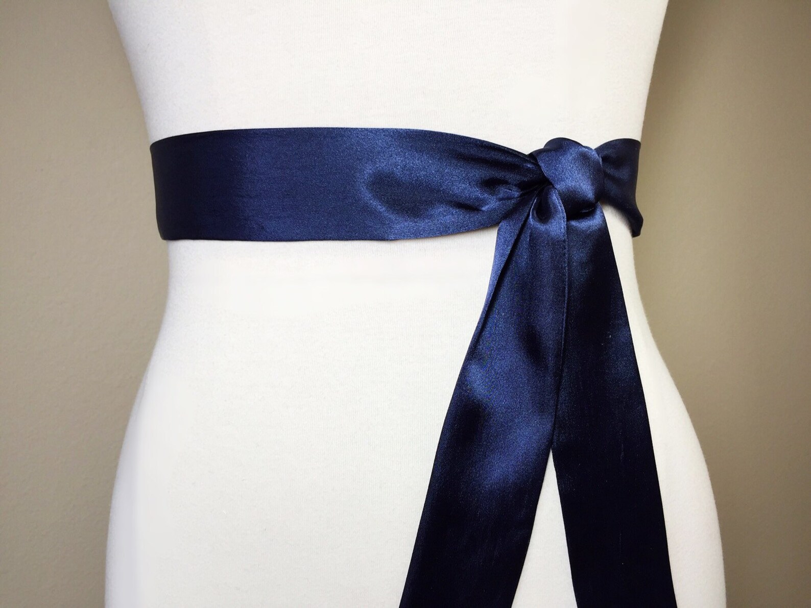 Narrow Navy Sash Navy Satin Sash Navy Blue Sash Navy Sash | Etsy