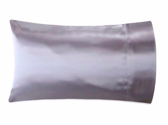 Platinum Silver Satin Pillowcase Silver Charmeuse Satin - Etsy