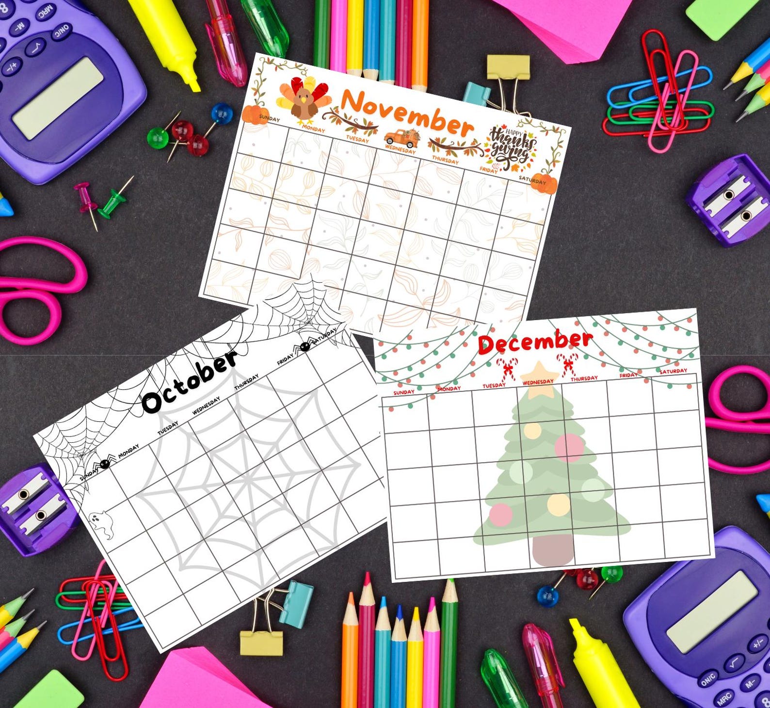 INSTANT DOWNLOAD PRINTABLE Daycare Preschool School Monthly Events ...