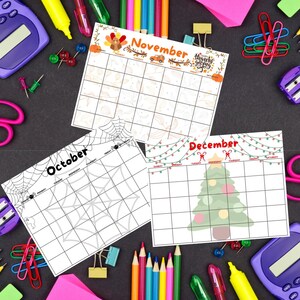 INSTANT DOWNLOAD PRINTABLE Daycare Preschool School Monthly Events ...