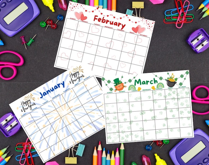 INSTANT DOWNLOAD PRINTABLE Daycare Preschool School Monthly Events ...