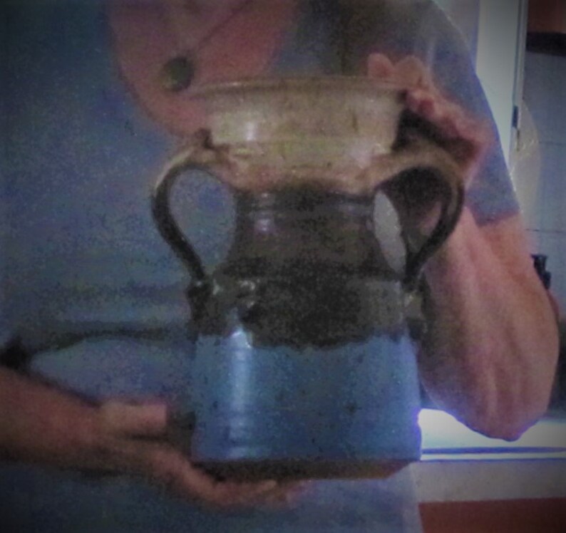 Reece Pottery Studio Art Pottery Vase With Handles Large Vintage ...