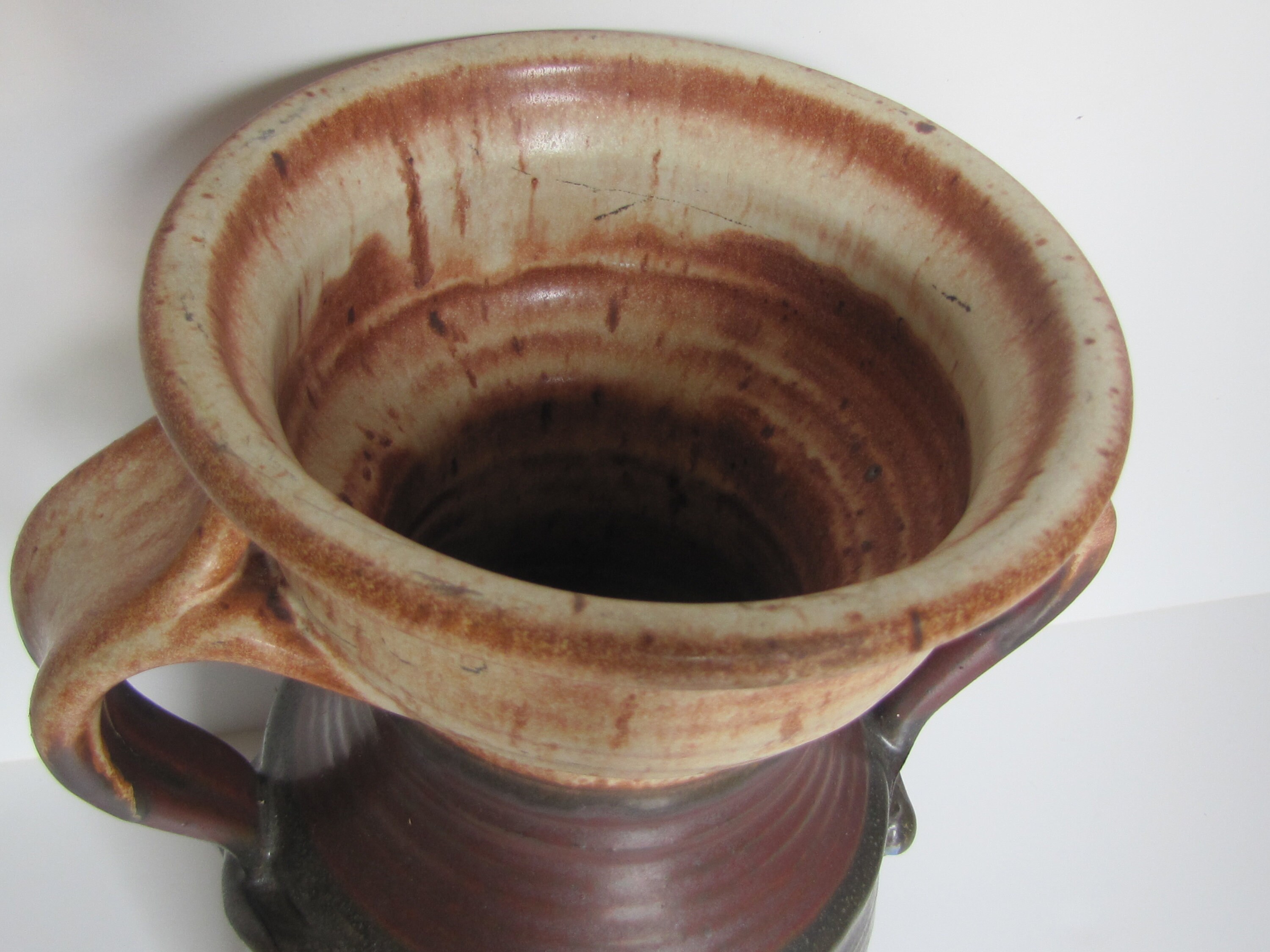 Reece Pottery Studio Art Pottery Vase With Handles Large Vintage ...