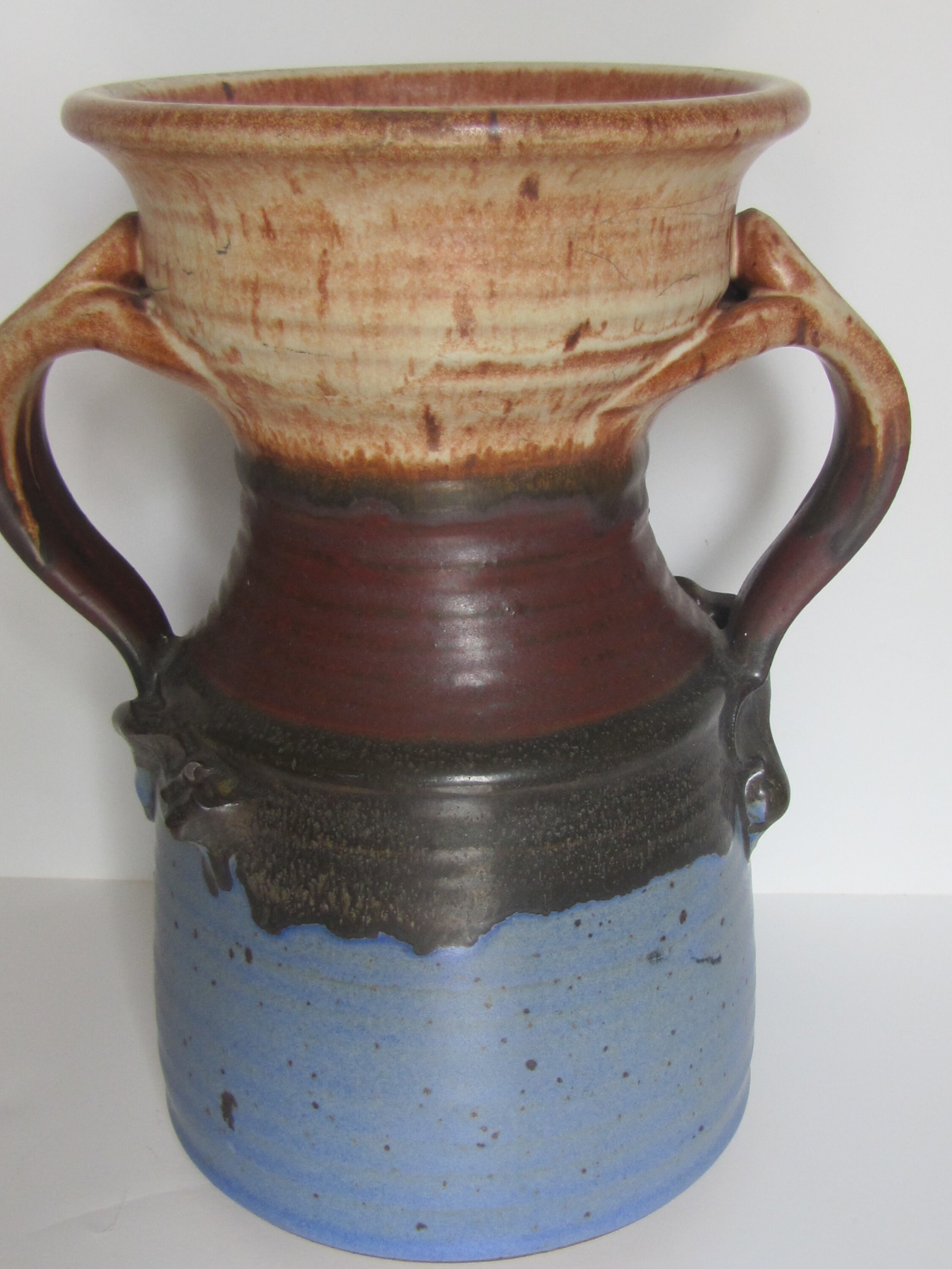 Reece Pottery Studio Art Pottery Vase With Handles Large Vintage ...