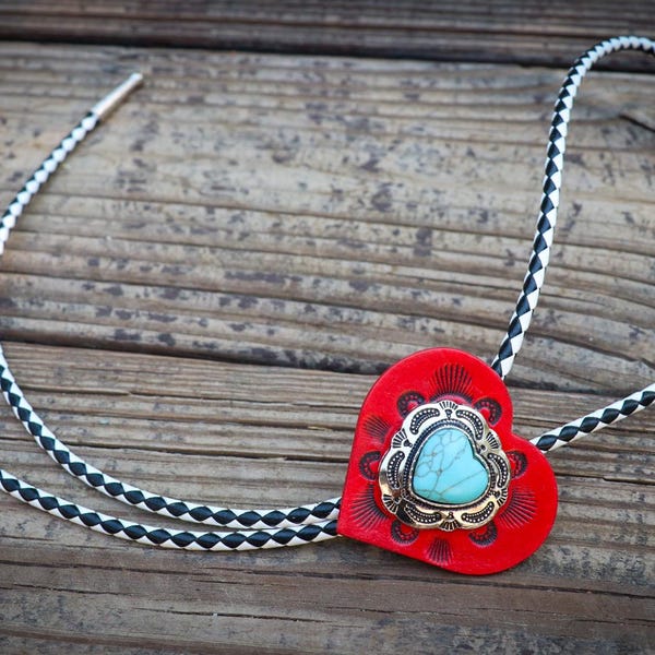 Leather Bolo Tie - Etsy