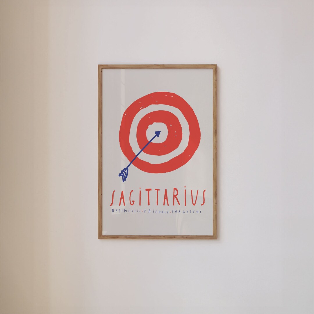 Sagittarius Poster, Sagittarius Print, Zodiac Sign Print, Horoscope ...