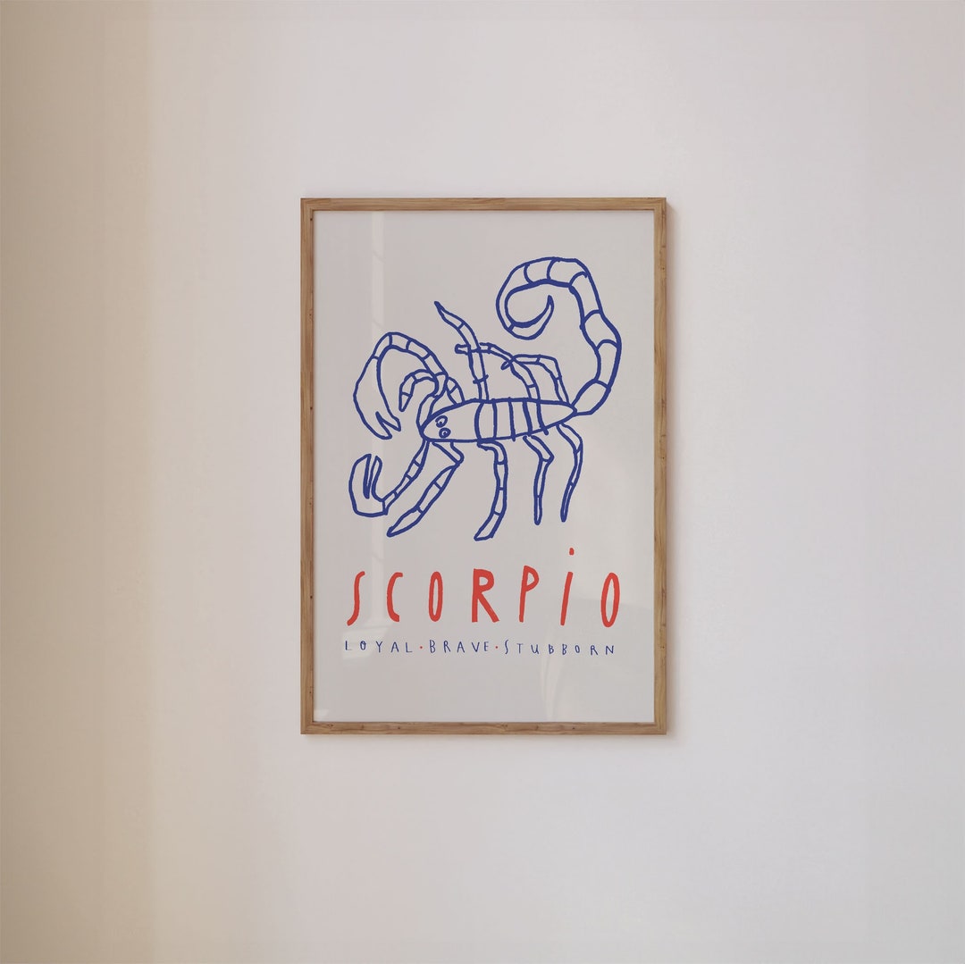 Scorpio Poster, Scorpio Print, Zodiac Sign Print, Horoscope Print ...