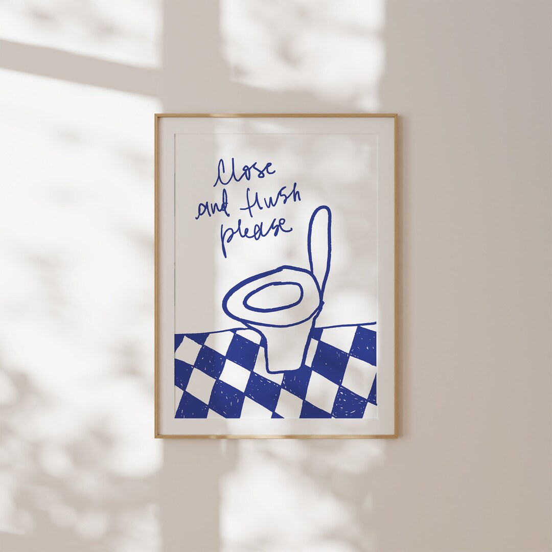 Toilet Print, Flush the Toilet Print, Flush the Toilet Poster, Bathroom ...