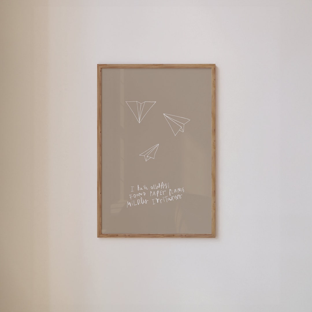 Paper Planes Poster, Paper Plane Print, Art Print, Modern Print ...