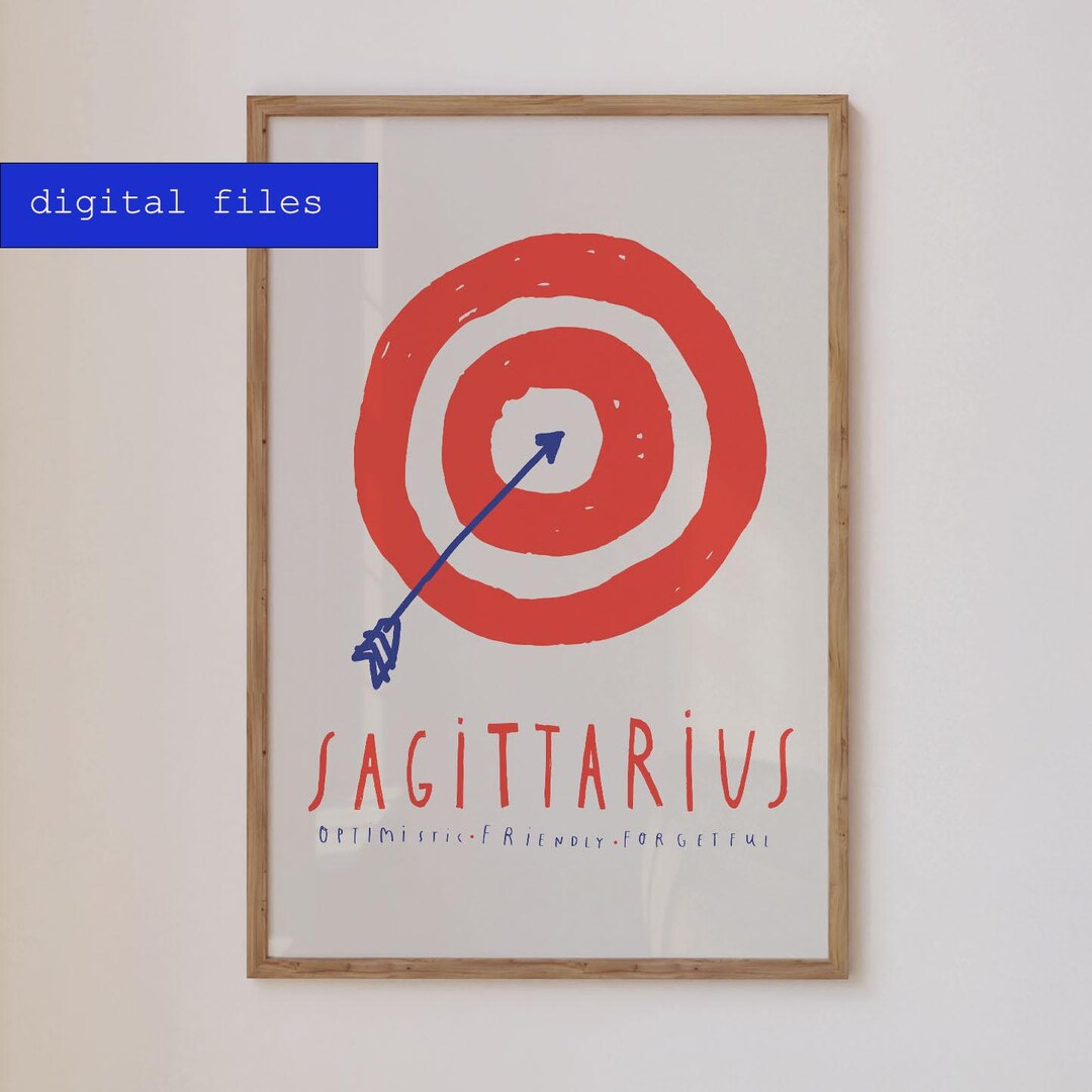 Instant Download Sagittarius Poster, Sagittarius Print, Zodiac Sign ...