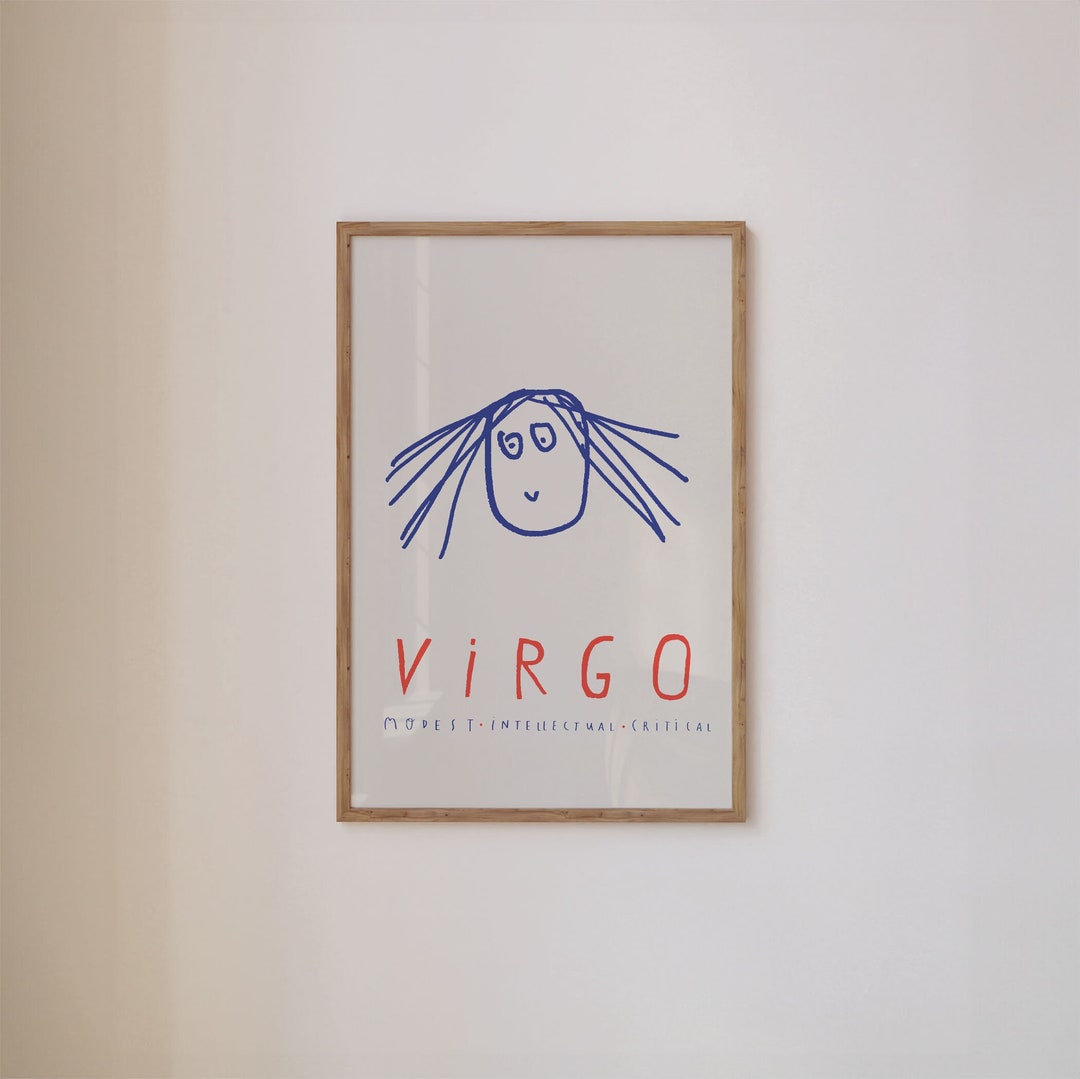 Virgo Poster, Virgo Print, Zodiac Sign Print, Horoscope Print, Zodiac ...