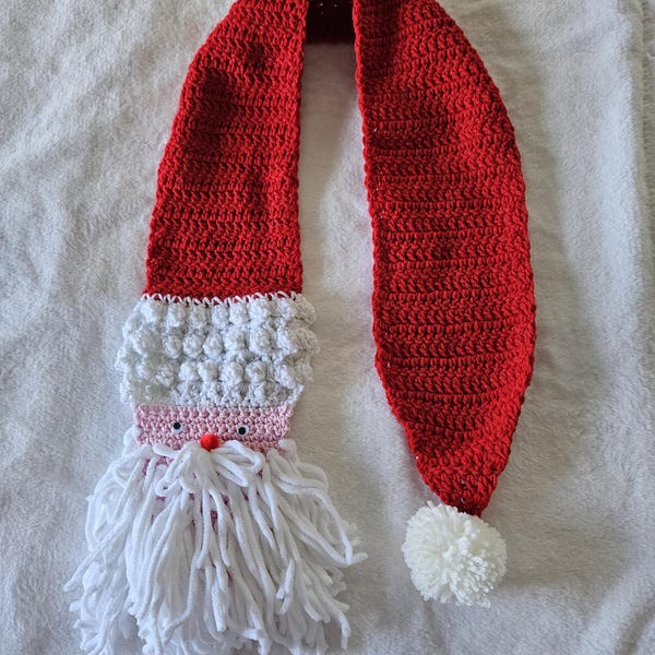 Santa Scarf - Etsy