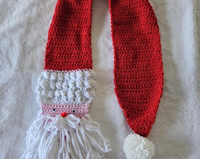 Santa Scarf: Red Christmas Scarf With Gold Belt Buckle - Etsy