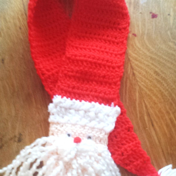 Santa Scarf - Etsy