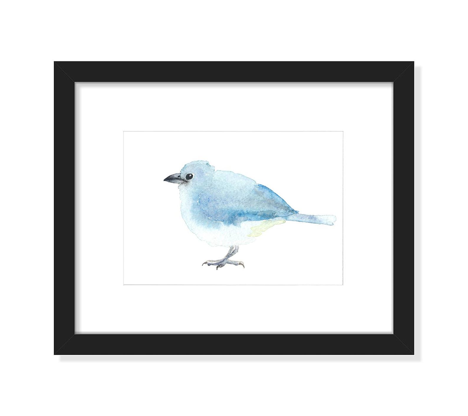 Light Blue Bird - Fine Art Print - Etsy