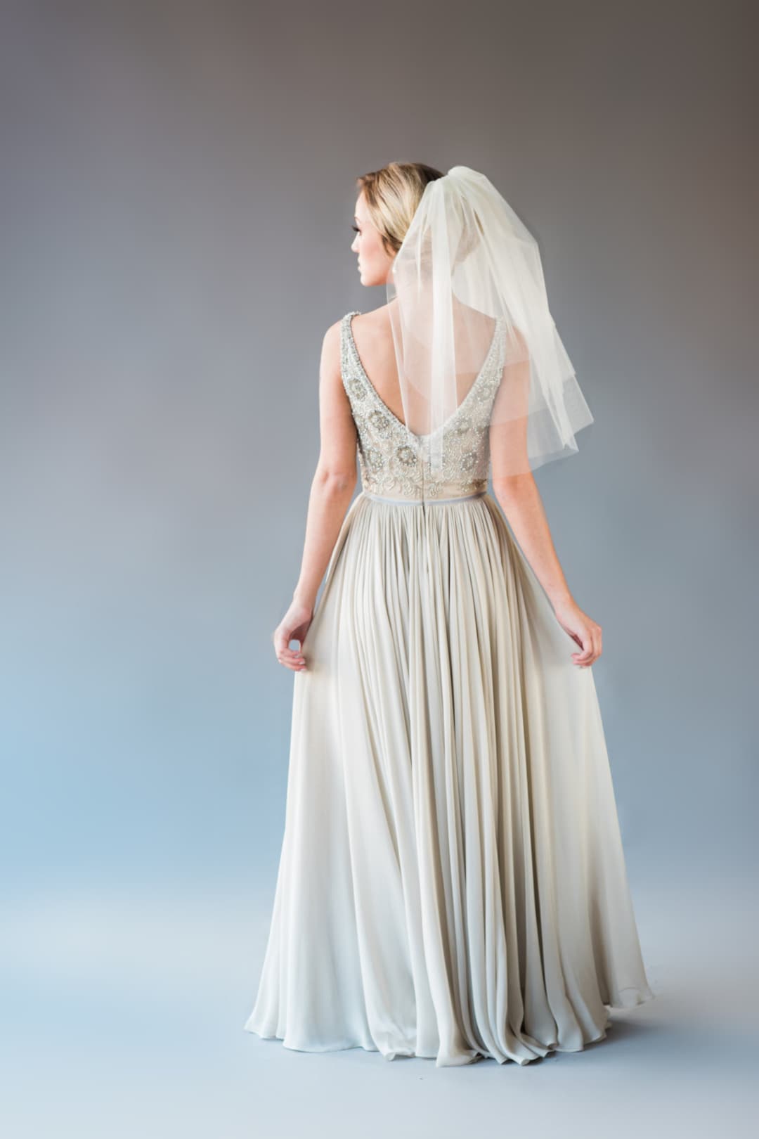 Arianna Veil - Three Tier Veil, Elbow Length Veil, Short Veil, Bridal ...