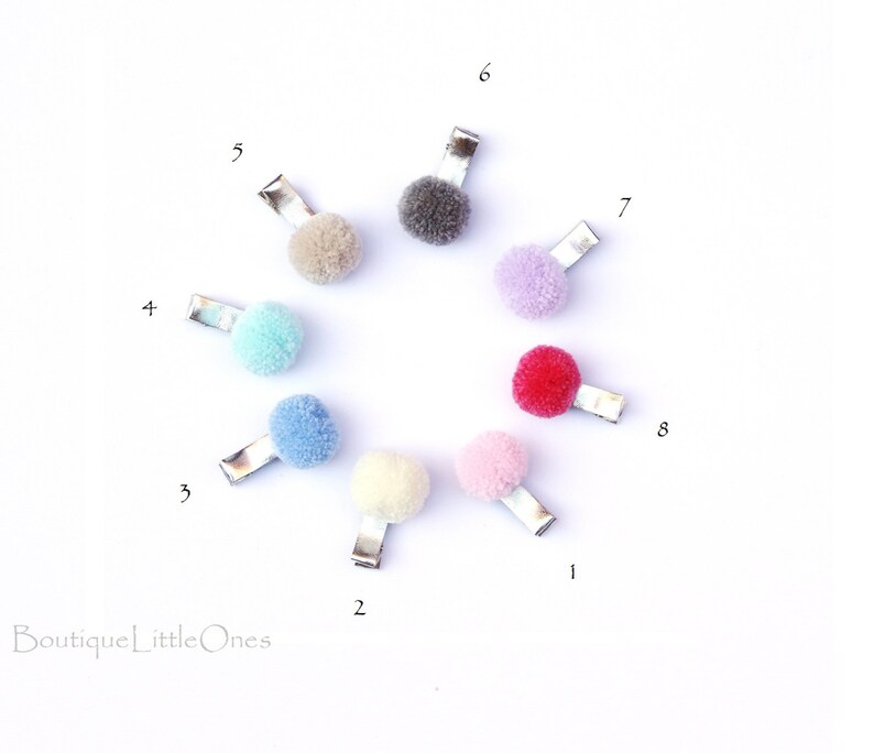 Pom Pom Snap Clips Baby Snap Clips Pom Poms Snap Clips Pompom - Etsy ...