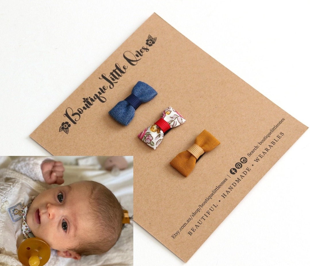 Newborn Baby Girl Snap Clips, Clips for Fine Hair, Small Hair Bows ...