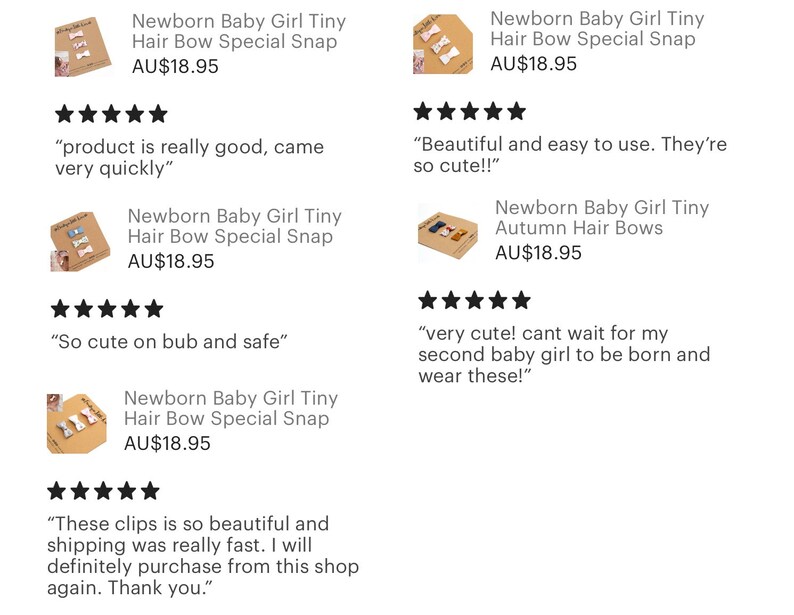 Small Snap Clips for Newborns Wispy Hair Clips Set Toddler | Etsy