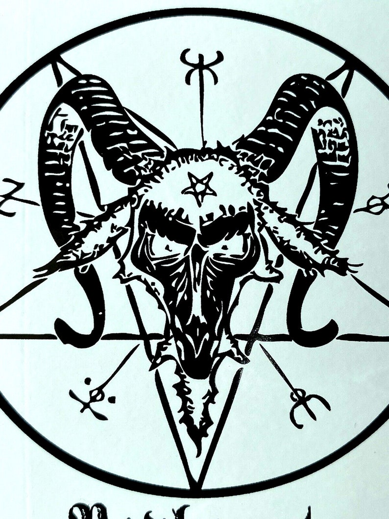 3 Baphomet Sticker Devil Gothic Occult Sabbatic Winged Goat Lucifer ...
